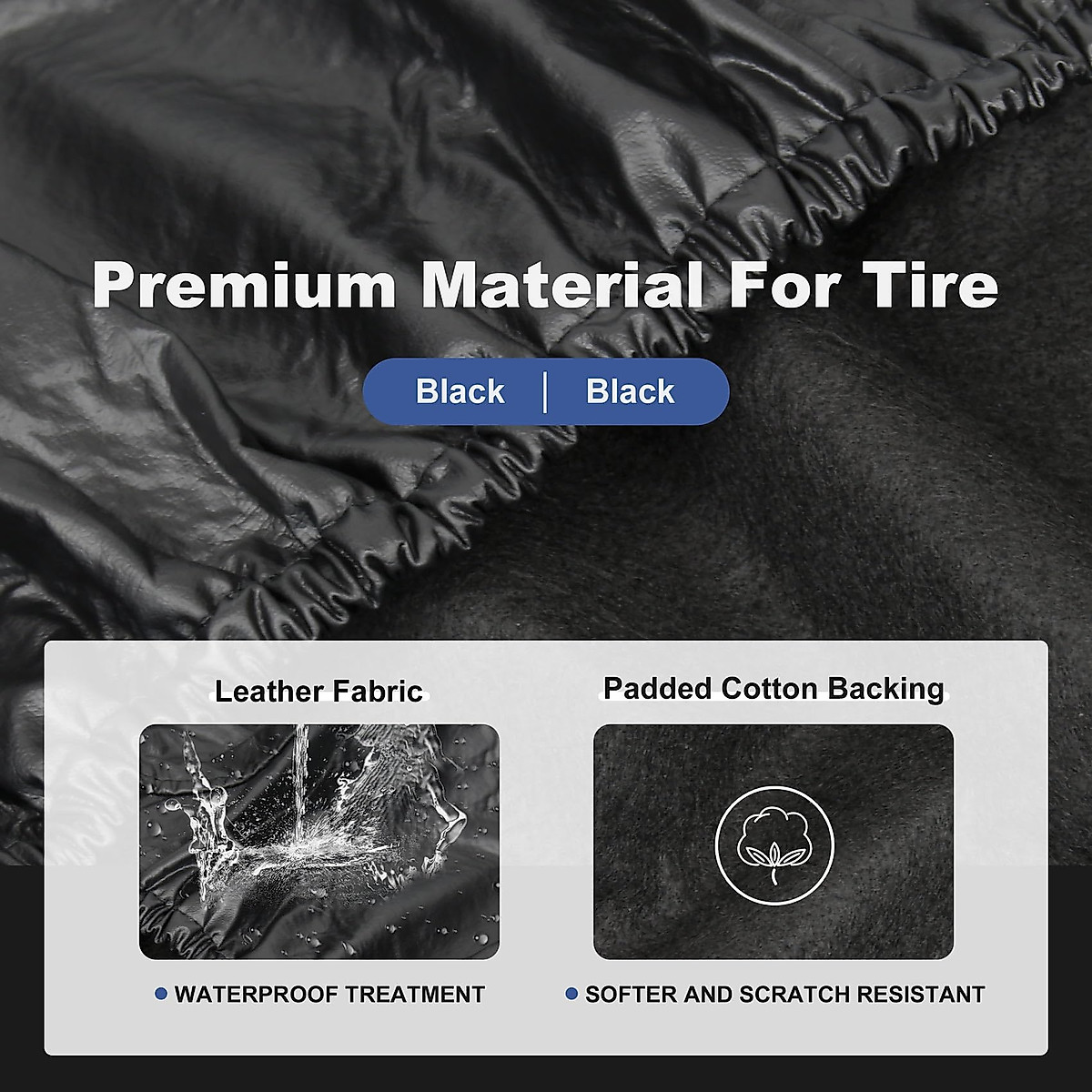 Explore Land 30-33 inch Spare Tire Cover Fit Trailer, RV, SUV, Truck, Tough Tire Wheel Soft Cover, Black