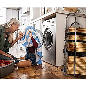 VCREATC Hanger Stacker, Clothes Hanger Organizer Stand, Portable Wood Hanger Storage Rack, Large Wire and Velvet Hanger Holder for Closet Laundry Room, Commercial Hanger Storage (Large - 32.7" H)