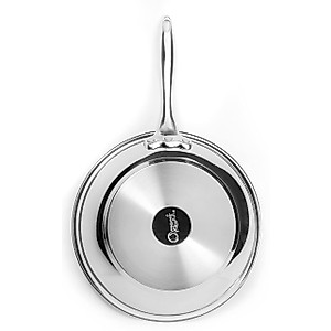 10" (26 cm) Stainless Steel Pan by Ozeri, 100% PTFE-Free Restaurant Edition