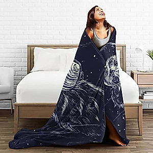 Sea Otters Blanket Comfort Warm Sea Otters Throw Blanket Soft Fleece Blankets for Home Bed Sofa (Sea Otters, 50"x40")