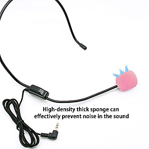 20 Pack Lapel Headset Microphone Windscreen, SourceTon Microphone Sponge Foam Cover Mini Size Lavalier Microphone Use for Cover Microphone Noise Reduction Shield Protection