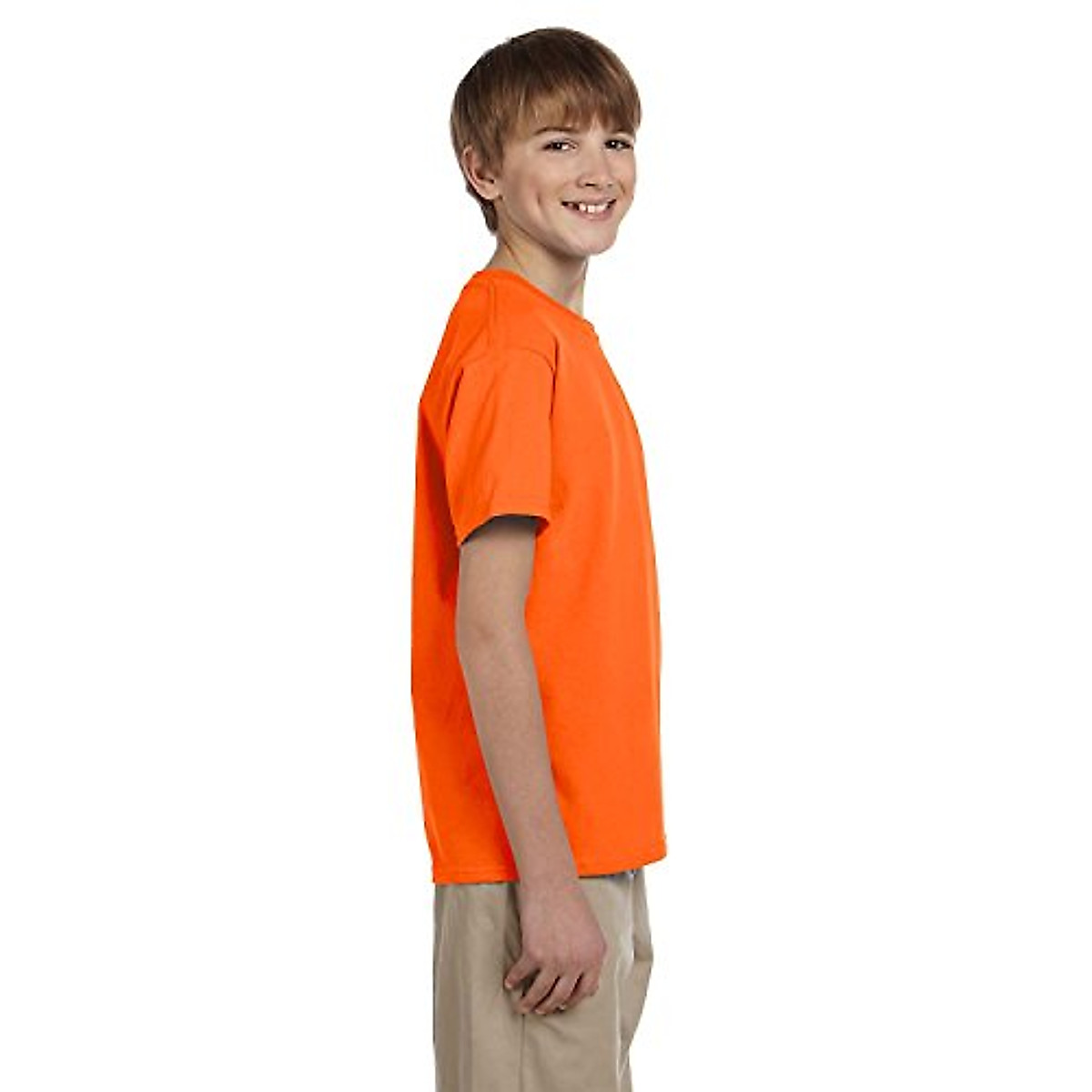 Fruit of the Loom Youth 5 oz. HD Cotton™ T-Shirt S SAFETY ORANGE