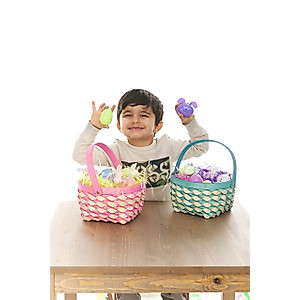 Easter Basket with Handle - Fill it with Your Favorite Stuffers - Let The Kids go Overboard with Egg Hunt