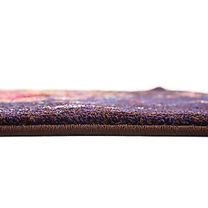 Unique Loom Estrella Collection Colorful Abstract Multi Area Rug (4' 0 x 6' 0)