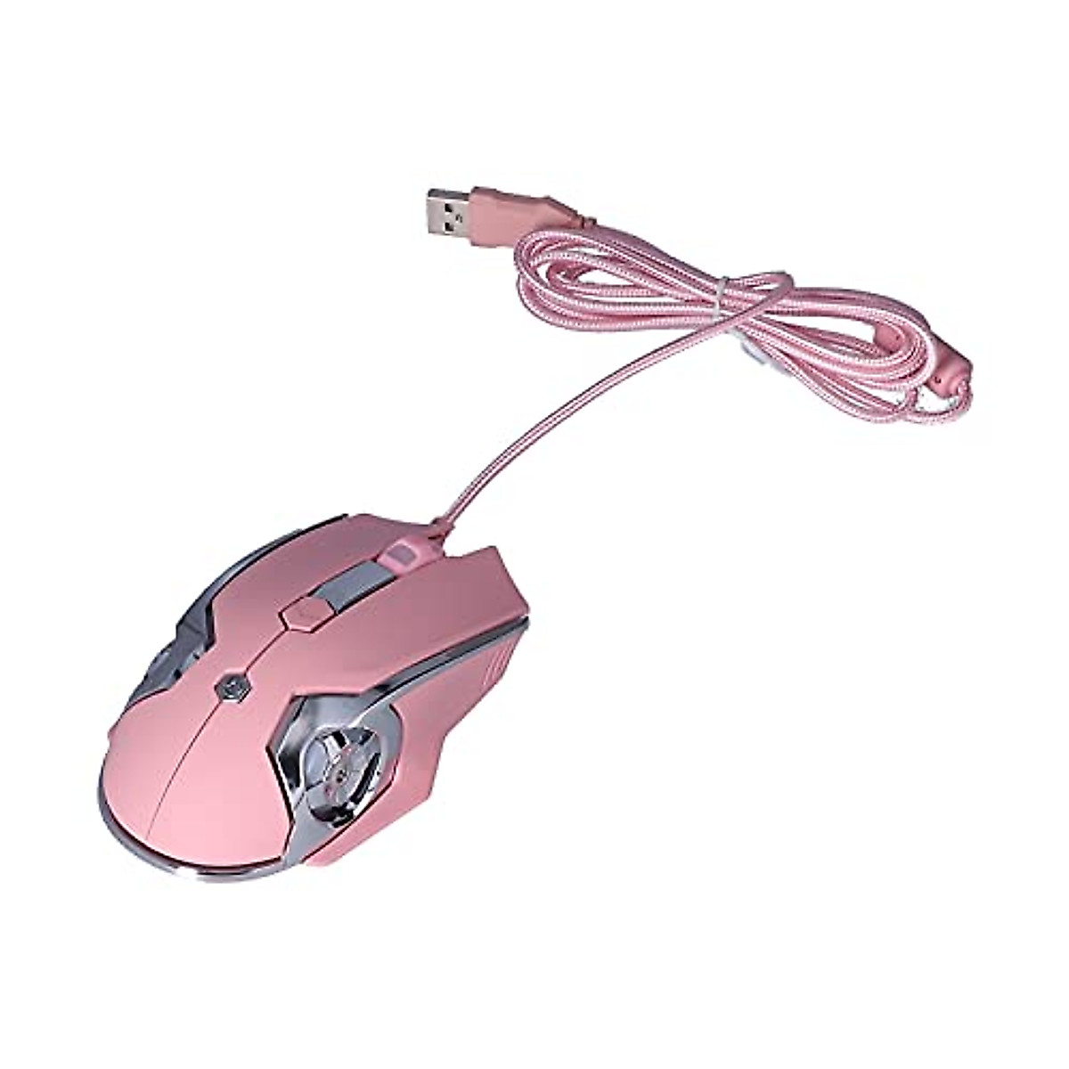 Pink Keyboard and Mouse Set, 104 Keys Mechanical Keyboard with 22 Lighting Effects, Ergonomic High Sensitivity Keyboard and Mouse Combo for Gaming, PC