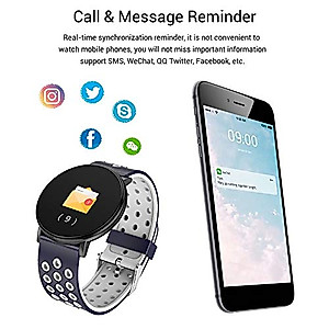 XXXDXDP Smart Watch Men Women Blood Pressure Smartwatch Watch Waterproof Heart Rate Tracker Sport Clock Watch Smart for Android iOS (Color : D)