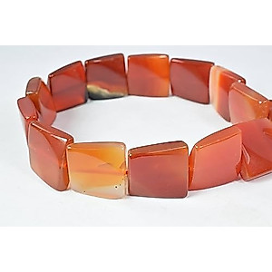 Carnelian Stone Square Beads Size 18x18mm Gemstone Beads Beads, Gemstones, Square Beads, Carnelian