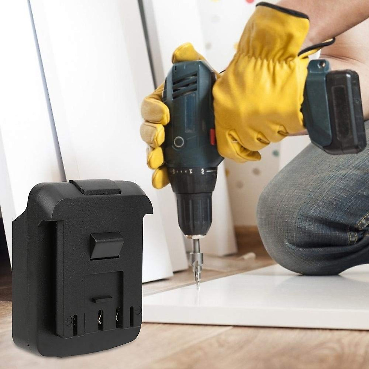Battery Power Tool Adapter Battery Adapter for 18V Li-Ion Battery Convert to for Bosch with Charging