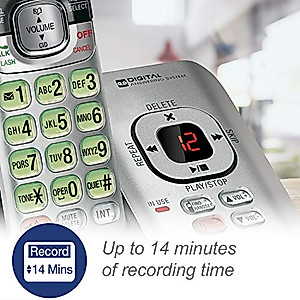 VTech CS6529-3 3-Handset Expandable Cordless Phone with Answering System-Caller ID/Call Waiting & Backlit Display/Keypad, Silver