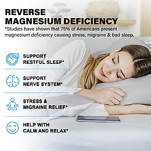 Magnesium Complex Supplement 8 Forms, 500mg Magnesium Glycinate, Malate, Citrate, High Absorption Mg for Calm, Sleep, Mood & Healthy Muscle, Pack of 2, Total 120 Vegan Capsules