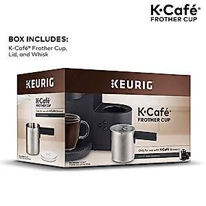 Keurig Works Non-Dairy Milk, Hot and Cold Frothing, Compatible K-Café Coffee Makers Only,34 ounce, Charcoal Frother