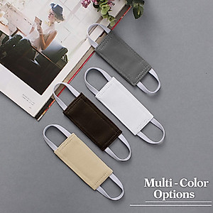 PONY DANCE Baby Door Latch Cover Closer - Nursery Door Silencer with Strong Elastic Straps, Thick Solid Cushion for Noise Reduction, Prevents Slamming, 3 Pieces, 4W x 2L Inches, Pure White