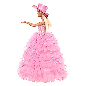 BARWA White Wedding Dress with Veil and Pink Princess Evening Party Clothes Wears Gown Dress Outfit with Hat for 11.5 Inch Girl Doll