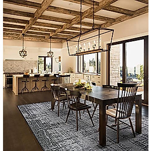 Couristan Charm Tiverton Anthracite-Light Gray Indoor/Outdoor Area Rug, 3'3" x 5'6"