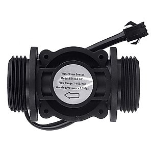 Taidacent FS400A G1 DN25 1 Inch Water Flow Sensor Tube Pulse Flowmeter Pipeline Flow Detection Water Flow Detector Sensor