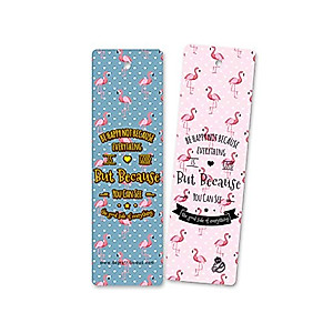 On Sales! Flamingo Bookmarks 60 pcs. Free Beauty E-Book. Encouraging, Inspiration, Unique Design Bookmark. Bookmark Card. Best Thanksgiving, Christmas Gift. Bookmark Bulk