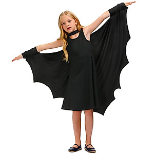 BesserBay Kid's Black Bat Wings Cape Costume Dress Up Accessory 8-10 Years