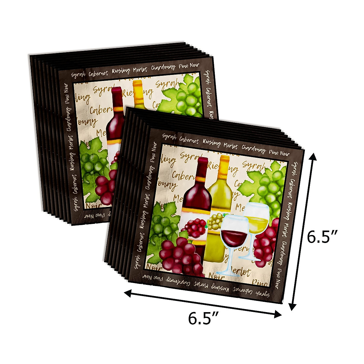 Birthday Galore Paint and Sip Party Supplies - 64 Piece Disposable Tableware Set For Bridal Shower - Wine Paper Plates Napkins Cups - Kit for 16