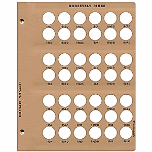 Dansco US Roosevelt Dime Coin Album 1946 - 2026 #7125