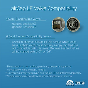 TRiB airCap LF Pressure Gauge for Inflatable SUP, RIB Boat, Kayak, Raft, fits C7/D7 Valves