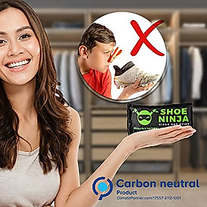 Charcoal Shoe Deodorizer Inserts - Shoe Odor Eliminator - Activated Charcoal Shoe Deodorizer Bags to Absorb Shoe Smell - Pack of 4 Shoe Smell Eliminator with Nail Clippers