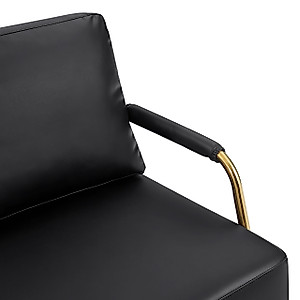 DiMorture 49.6" Loveseat Couch, Small Love Seat Sofa Couches for Living Room, Comfy 2-Seater Sofas Couch for Bedroom Living Room Apartment Office, Fast Assembly, Black