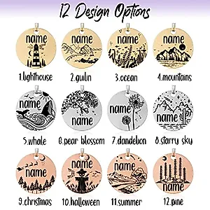 MYXGY Stainless Steel Pet ID Tag, Personalized Dog Name Tags, Customized Cat Tags, Deep Laser Engraving, Optional Engraved on Both Sides, Various Design Options