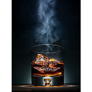 Etched Scotch Glass,Personalized Rocks Glass, Custom Whiskey Glass, Engraved Bourbon Glass, His and her name engraved scotch Glasses, Customized Snifter Glass