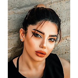 Jstyle 2 Pairs Stainless Steel Magnetic Stud Earrings for Men Women Non-piercing CZ Hypoallergenic 7mm