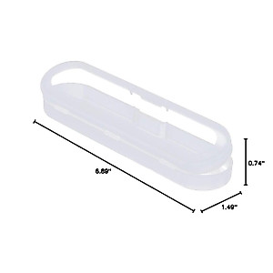 AKOAK Clear Polypropylene Storage Containers Box with Hinged Lid for Pencils, Pens,Accessories,Crafts,Learning Supplies,Makeup Brush,Screws,Drills,6.89" x 1.49" x 0.74",Pack of 2