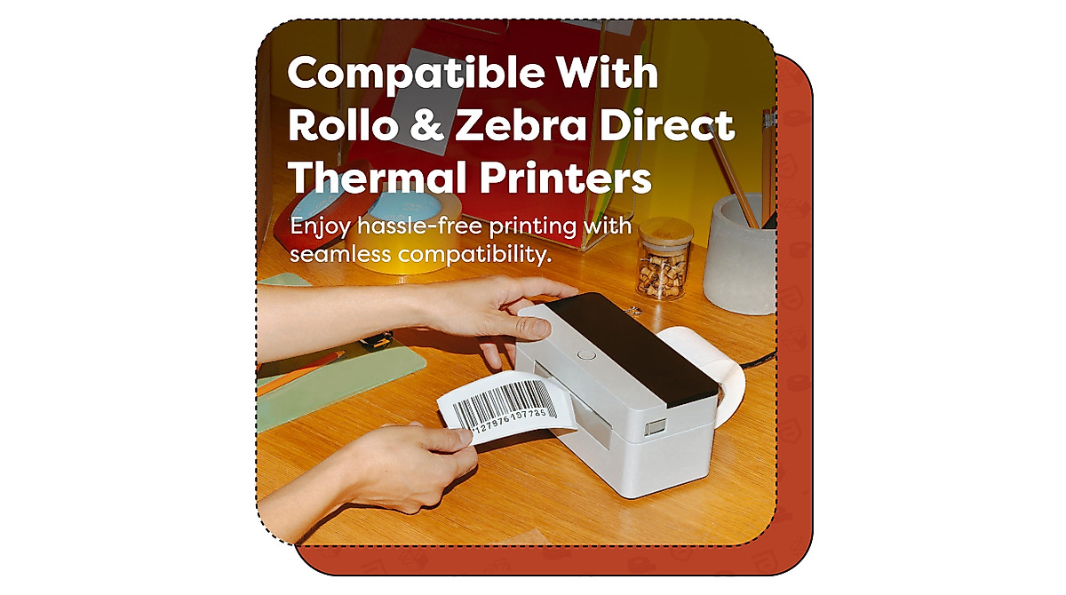 Aegis Adhesives 2x1 Direct Thermal Labels for Barcode & Shipping Labels