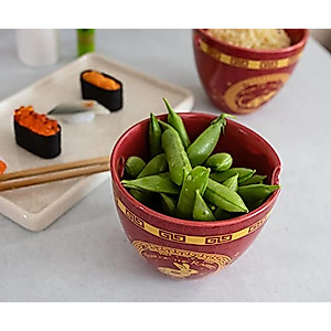 Boom Trendz Year Of The Rabbit Chinese Zodiac Ceramic Dinnerware Set Includes 16 Ounce Ramen Noodle Bowl and Red One Size