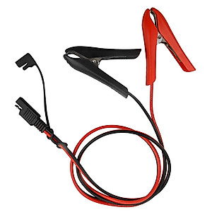 WMYCONGCONG 2 PCS SAE to Battery Alligator Clip 14AWG 12V SAE 2Pin Quick Disconnect Cable Quick Release Adapter to Alligator Clips for Motorcycle Car