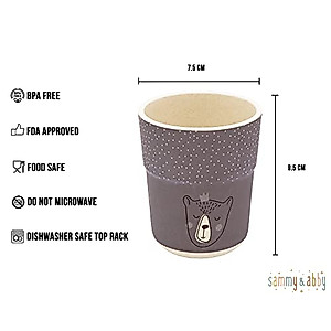 Kids 5 piece Dinnerware Set - Bamboo Toddler Dinner Set - Dishwasher Safe - The Perfect Childrens Dining Set With A Bowl, Plate, Cup And Utensils- Divided Plate Which Is Great For Fussy Eaters