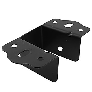 LQ Industrial 2pcs Heavy Duty Bed Rail Fittings Black Bed Frame Brackets Adapter U-Shape Bed Supporters Hardware