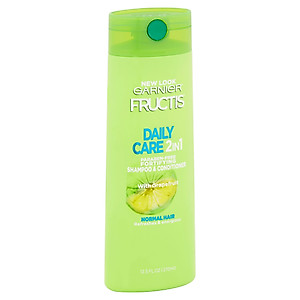 Garnier Fructis Haircare - Daily Care - 2 in 1 Shampoo & Conditioner - With Grapefruit - Net Wt. 12.5 FL OZ (370 mL) Per Bottle - Pack of 3 Bottles