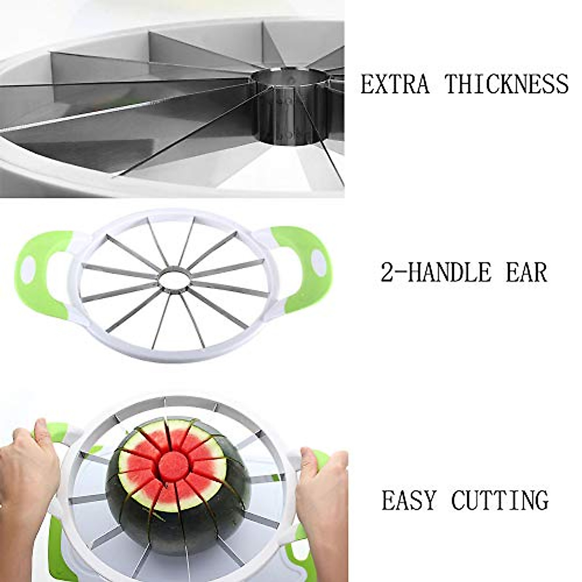 ZaH Melon Slicer Multifunctional Handheld Round Divider Watermelon Cutter Fruits Cutting Slicing Kitchen Tools