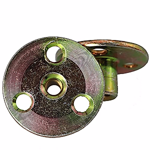 YHXiXi 6PCS Color Galvanized Iron Plate Nut with Three Holes Sofa Leg Mounting Plates Flat Mounting Plates for Furniture Legs Mordern Feet for Couch Bed Coffee Chair Desk Table