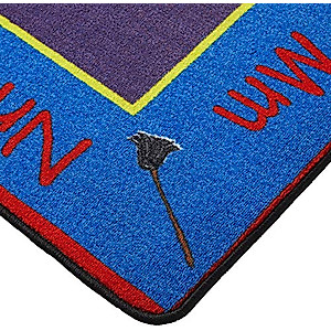 KidCarpet.com ABC Rainbow Seating Classroom Rug with 24 Seats, 7'6" x 12' Rectangle