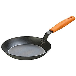 Lodge Manufacturing Company CRS10HH61 Carbon Steel Skillet, 10-inch, Black/Orange