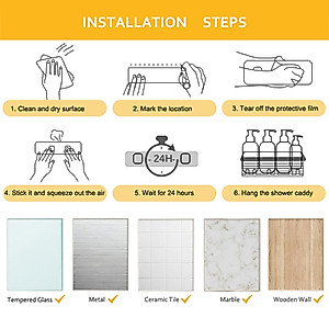 1 Pack Shower Caddy Shelves Organizer Rack Adhesive Shower Caddy Bathroom Shelf Black Wall Mounted Corner Shower Caddy Basket Storage Bath Shelf Organizer Self Adhesive Sticker