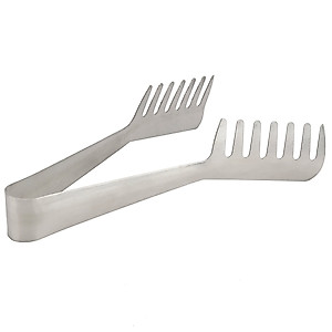 8-Inch Stainless Steel Spaghetti Tong, Pasta Serving Tongs, Kitchen Tongs by Tezzorio