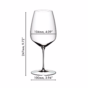 Riedel Veloce 4-Piece Cabernet/Merlot Wine Glass Set, 28 oz
