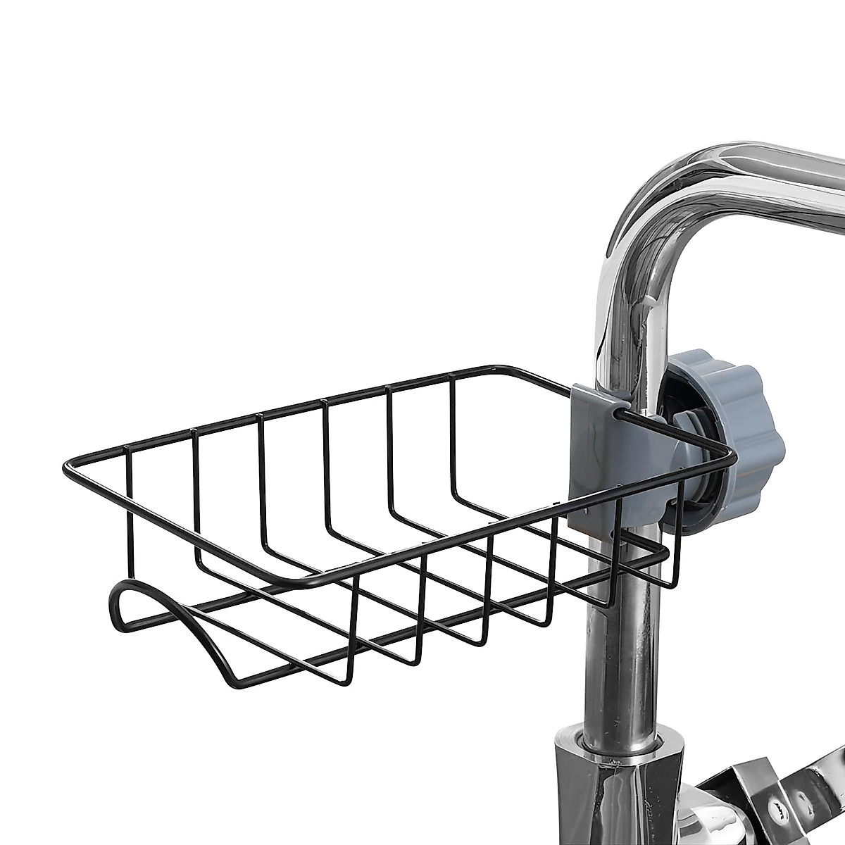 Fourmor Kitchen Faucet Sponge Holder Sink Caddy Organizer Over Faucet Hanging -Dishwashing, Brush Drying Rustproof Durable Brush Sink