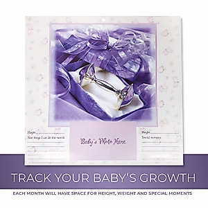 DateWorks Baby Calendar First Year with Stickers – Premium Baby First Year Calendar with 80 Milestone Stickers – 0-12 Months First Year Keepsake Calendar for Boys and Girls