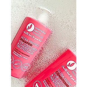 Australian Native Botanicals Natural Vegan Sulfate Free Shampoo For Men & Women, Colored & Chemically Treated Hair, 17 Fl Oz