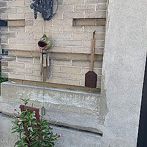 Outset Acacia Wood and Leather Heavy Duty, Extra Large Fly Swatter, Brown