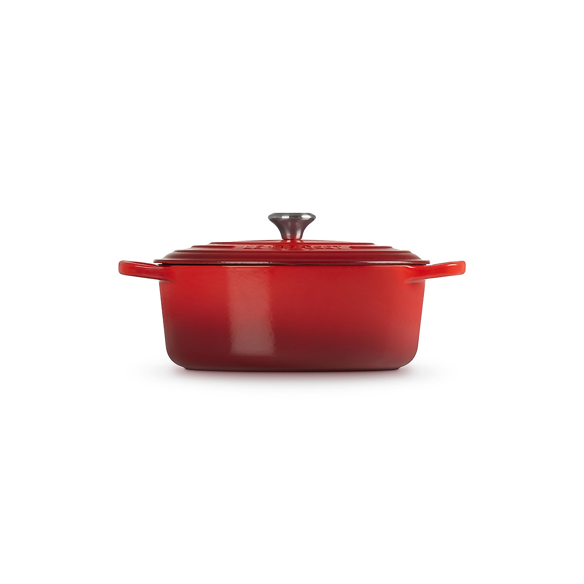 Le Creuset Cast Iron Signature Oval Casserole, 27cm, Cherry Red