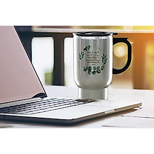 TJ Originals Proverbs 3:5 Trust in the Lord with All Your Heart Gifts for Her - Bible Verse Graduation Drinkware- 14oz Travel Mug Steel - Best Christian Office BFF Gifts for Women Friends