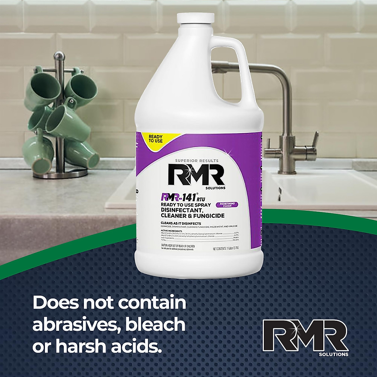 RMR-141 Mold and Mildew Killer, Kills 99% of Household Bacteria and Viruses, Cleans and Disinfects, EPA Registered, 1 Gallon Bottle
